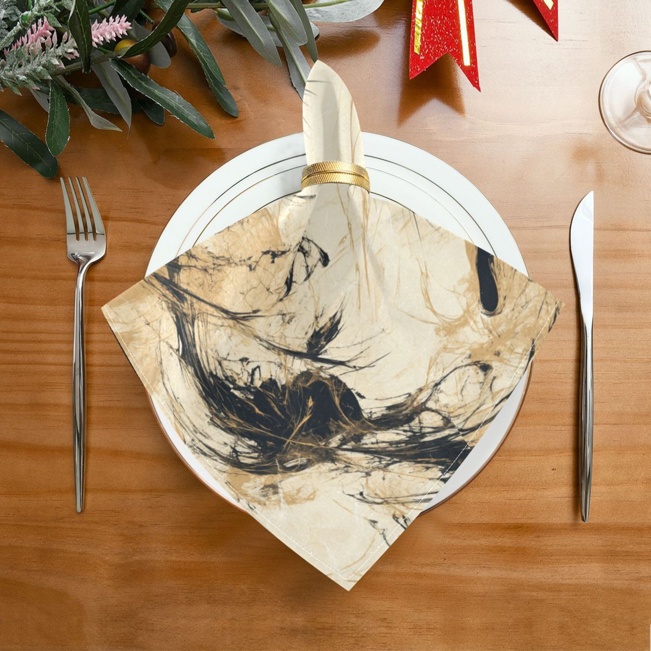 6 Pack 20'' x20" Satin Table Napkins Dinner Napkins for wedding Party ...