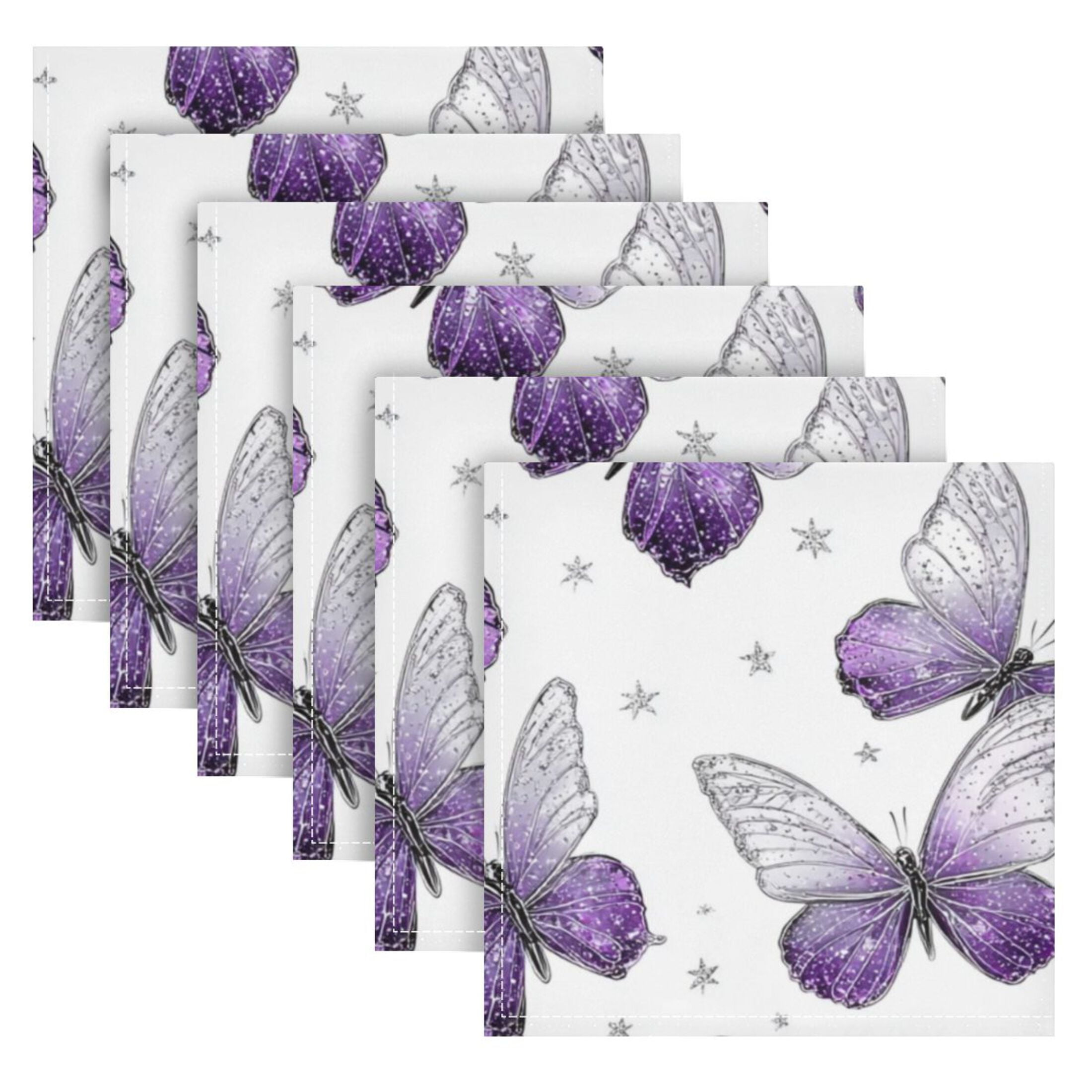 6 Pack 20'' x20" Satin Table Napkins Dinner Napkins for wedding Party ...