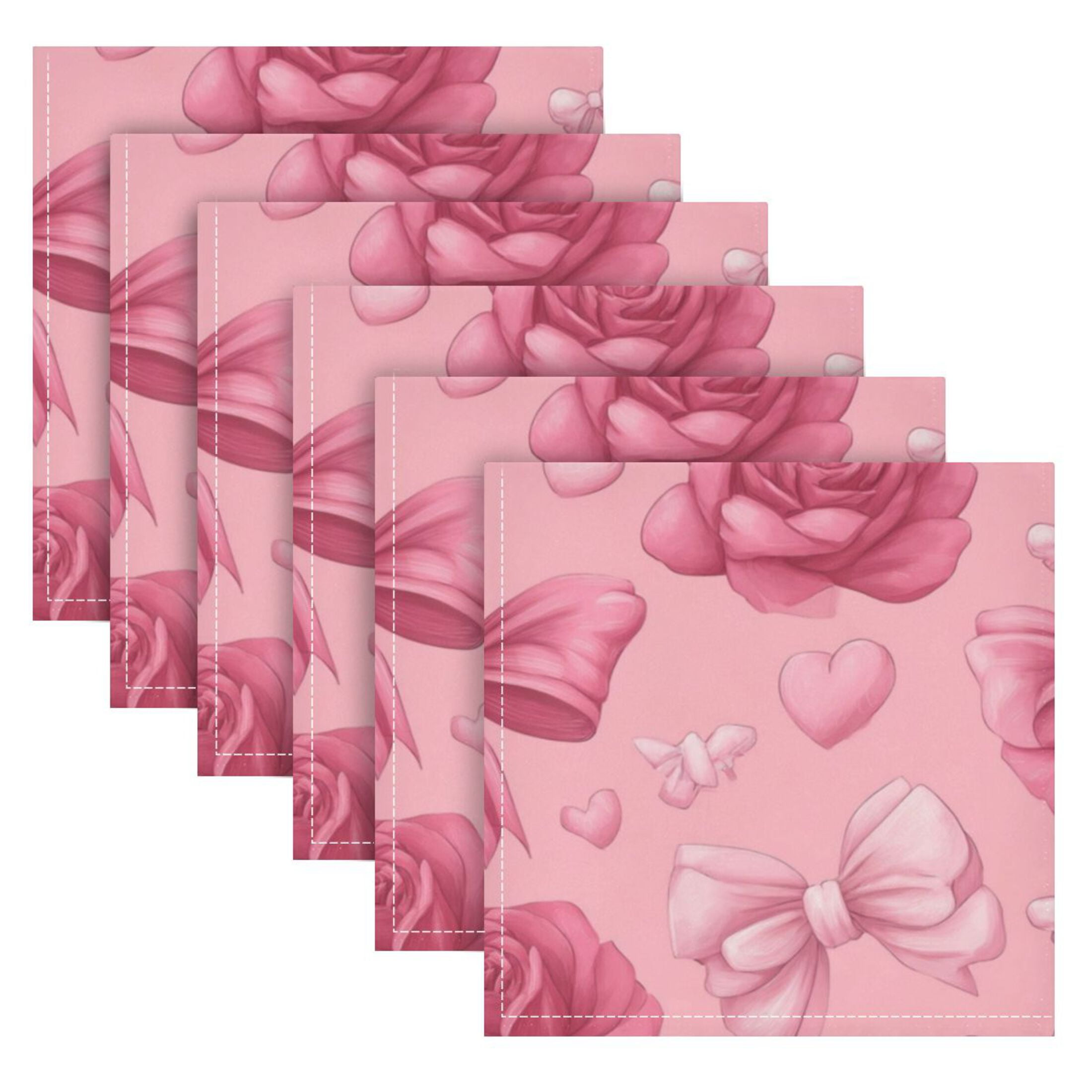 6 Pack 20'' x20" Satin Table Napkins Dinner Napkins for wedding Party ...