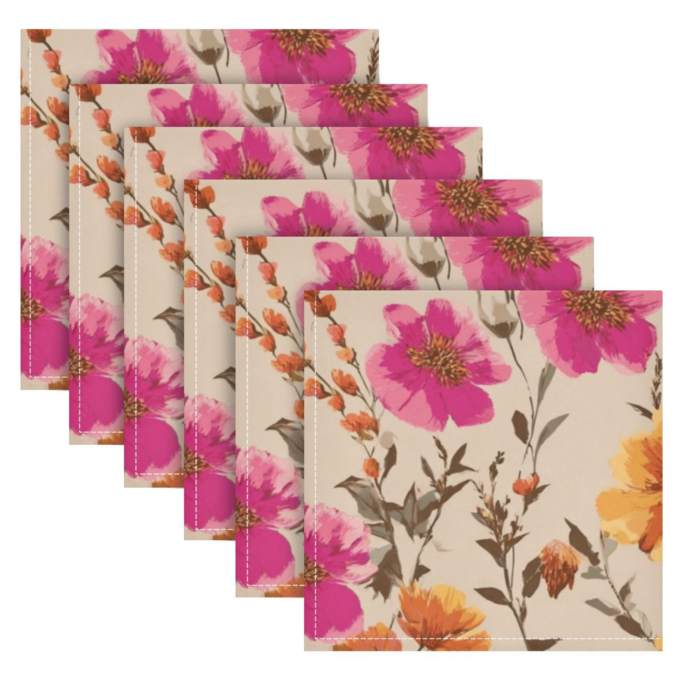 6 Pack 20'' x20" Satin Table Napkins Dinner Napkins for wedding Party ...