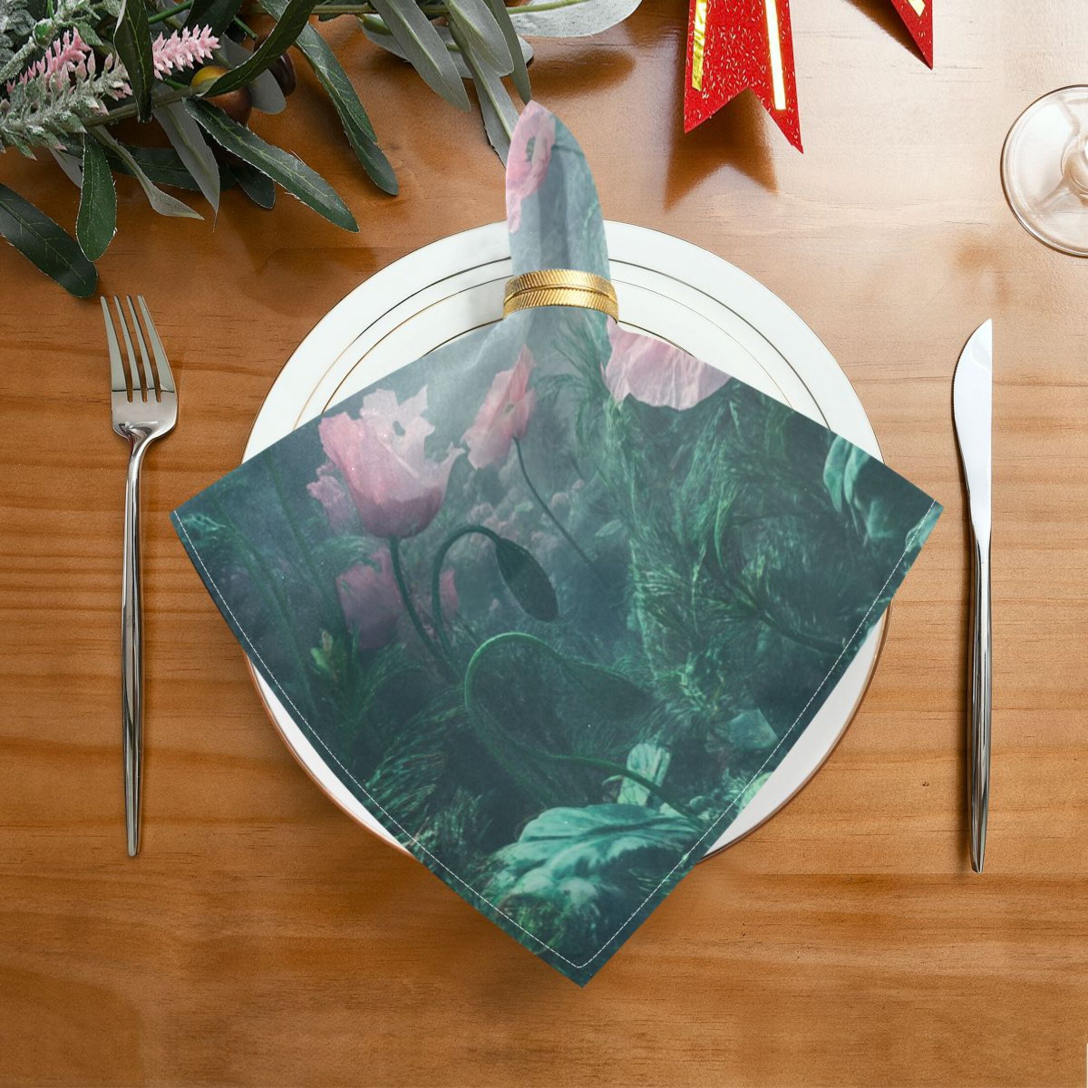 6 Pack 20'' x20" Satin Table Napkins Dinner Napkins for wedding Party ...