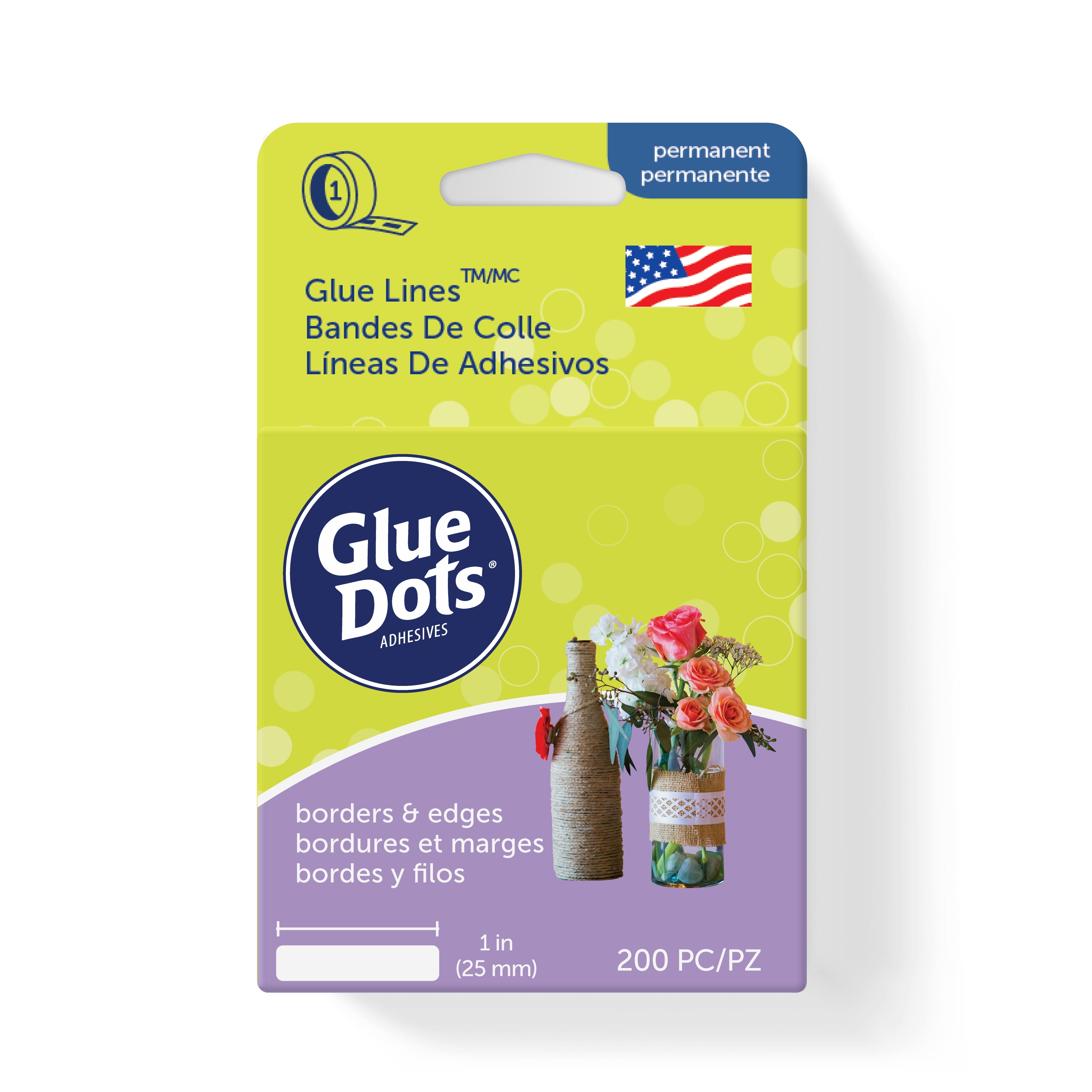 8 Pack: 200 ct. (1,600 total) Glue Dots Glue Lines Permanent Adhesives ...