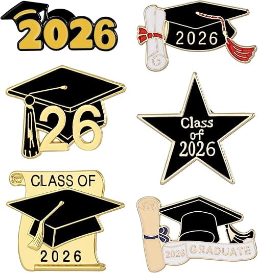 6 Pack 2026 Graduation Pins - Grad Pins Memorial Keepsake for Graduates ...