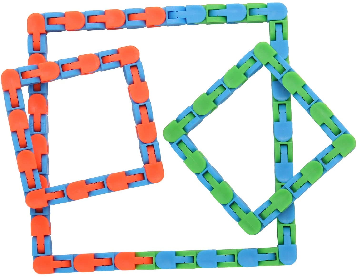 6 Pack 24 Links Wacky Tracks Snap and Click Fidget Toys, Finger Sensory Toys, Snake Puzzles for ...