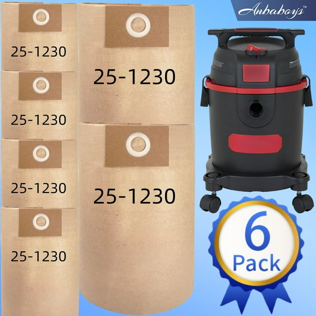 6 Pack 25-1230 High-Efficiency Disposable Filter Bag ，Compatible with ...