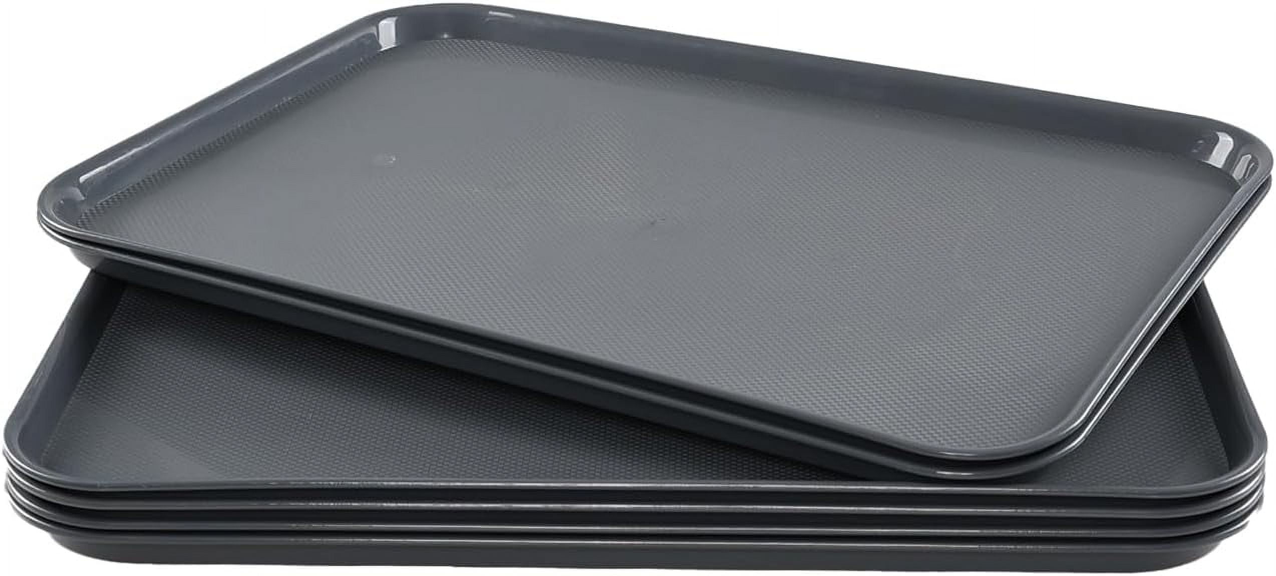 6-Pack 25.28" x 17.06" Plastic Tray, Large Plastic Serving Trays ...
