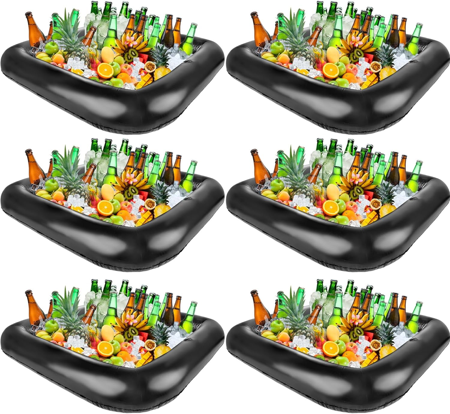 6 Pack 27 Inch Inflatable Serving Bar Ice Buffet Serving Tray Blow up ...