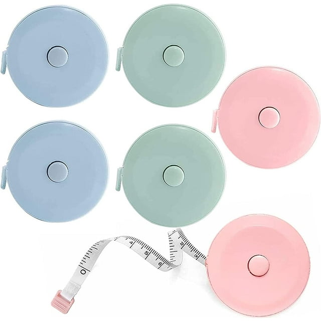 6-Pack 2m Automatic Telescopic Measuring Tape, Plastic Soft Leather ...