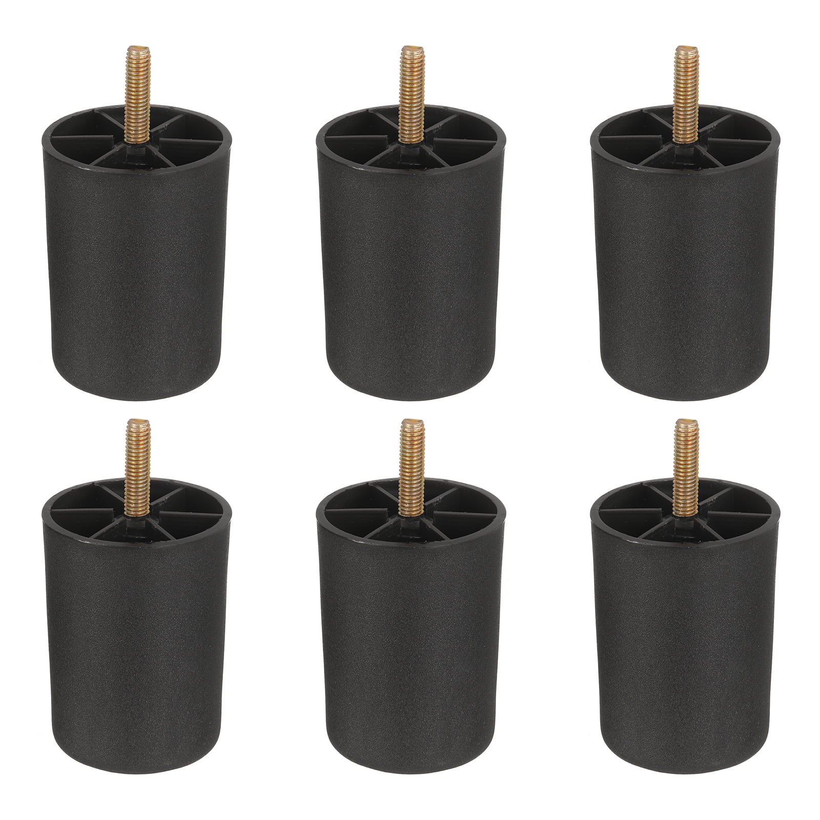 6 Pack 3.15 x 2.28 Inch Furniture Legs, Plastic Sofa Coach Legs Tapered ...