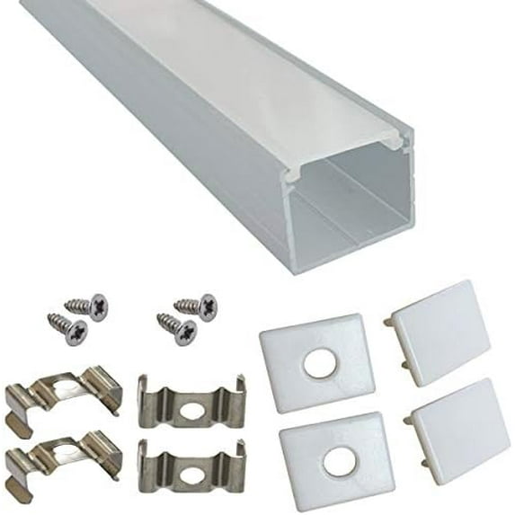 6-Pack 3.3ft/1 Meter 15x18mm U Shape Aluminum Channels for Lightstrip ...