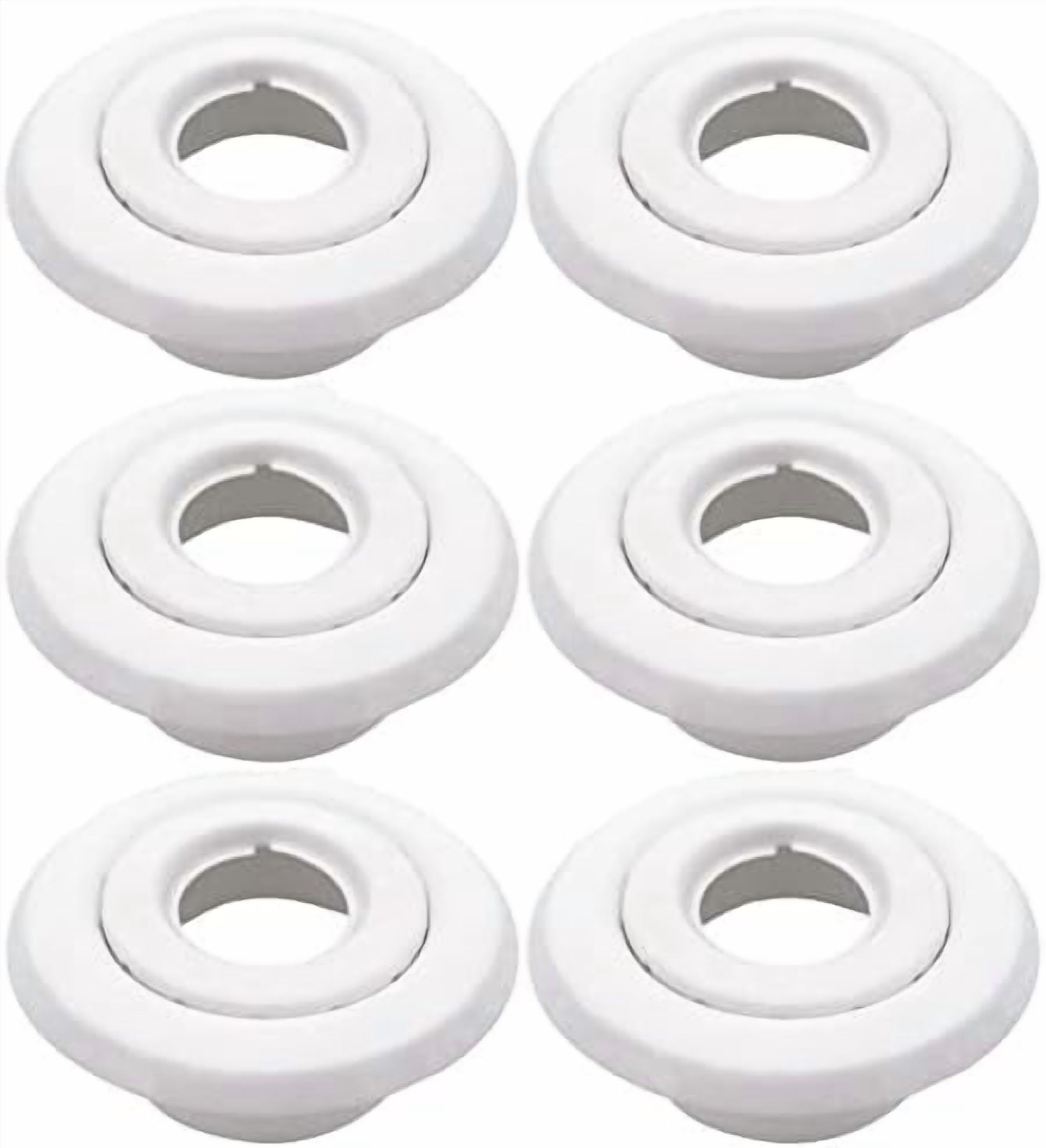 (6 Pack) 3/4" IPS Fire Sprinkler Escutcheons Standard Sprinkler Head Cover Plate Trim Ring White ...