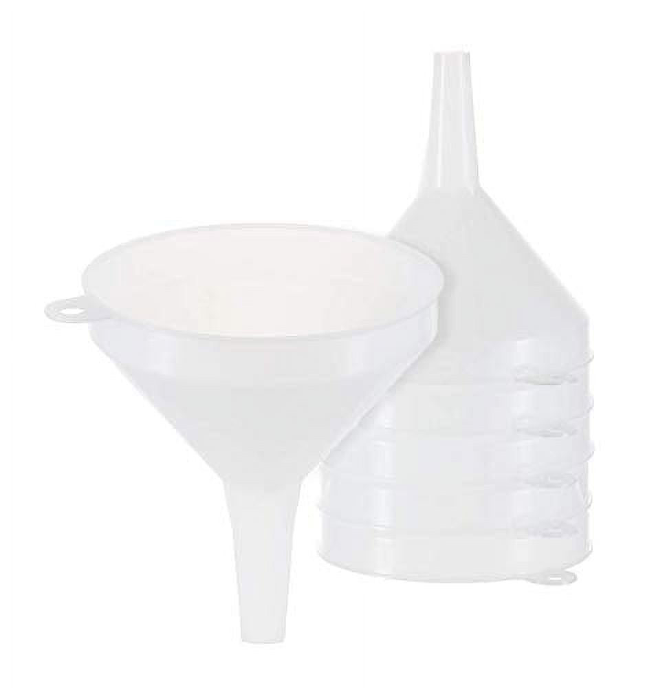 6 Pack - 3.5" Funnels for Filling Bottles -Multi-Purpose Funnels for Kitchen Use - Plastic ...