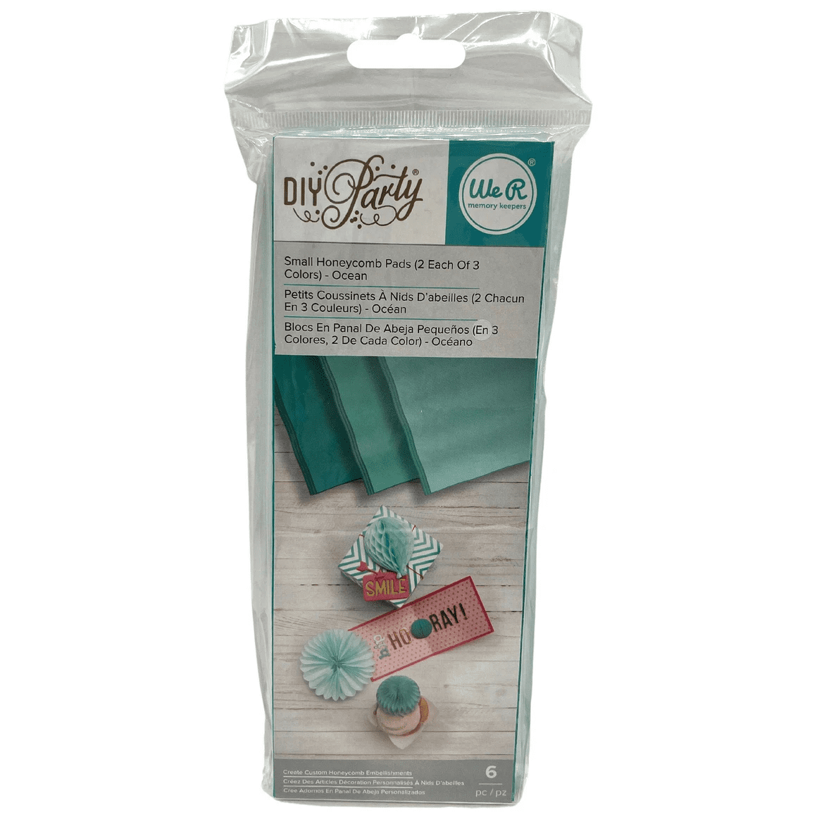 6 Pack 3 in x 8 in Small Ocean Honeycomb Pads, Party Decorations in ...