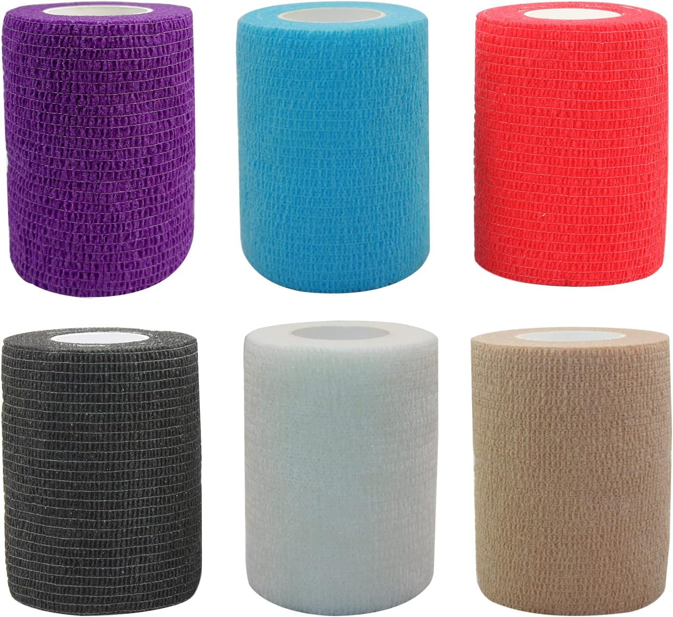 [6 Pack-3"x5Yards] Self Adhesive Bandage Wrap,Athletic Tape,Sports Tape ...