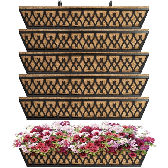 6 Pack 30 Inch Window Boxes Planters Railing Planter Box with ...