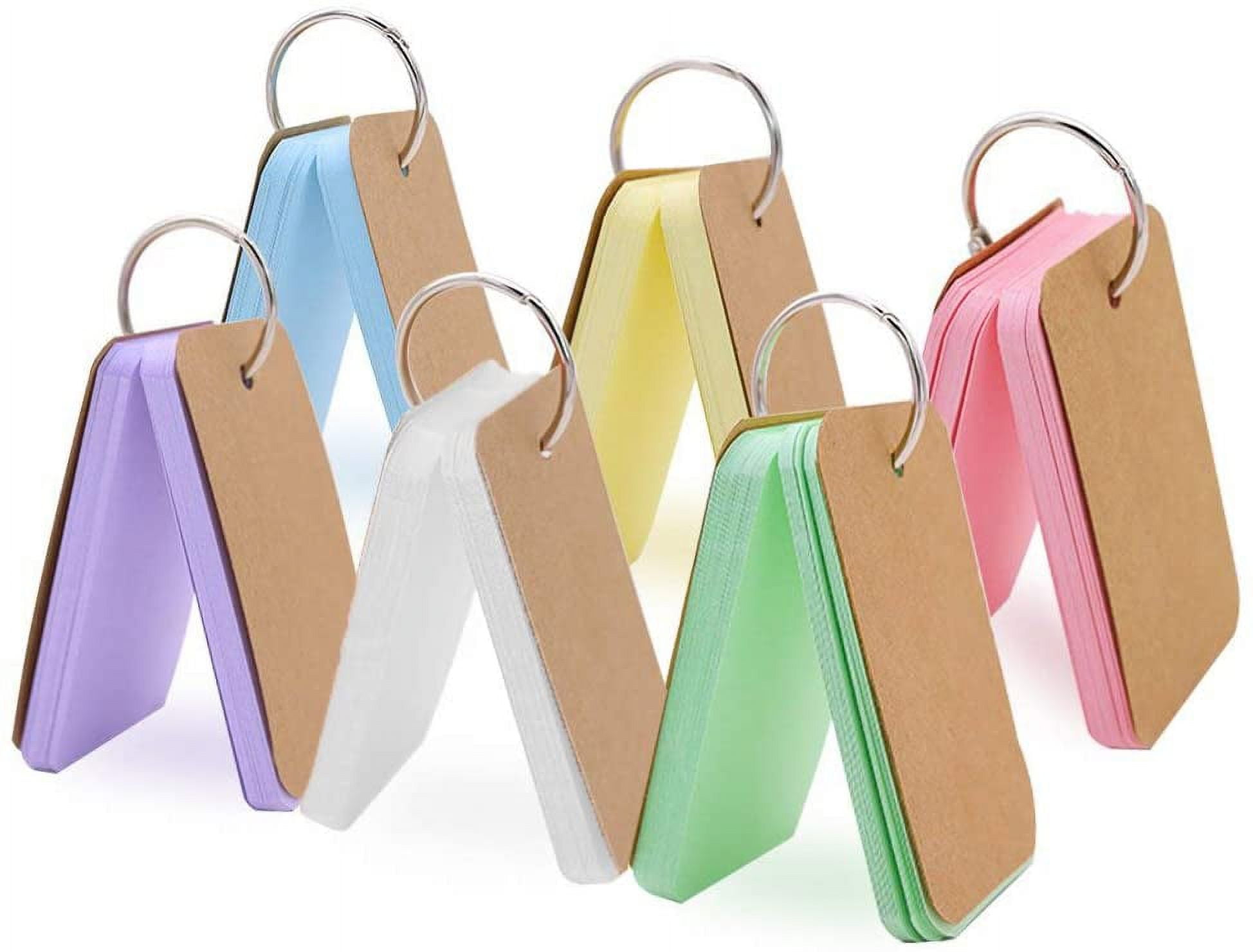 6 Pack 300 Easy Flip Flash Cards Blank Study Cards Revision Cards with ...