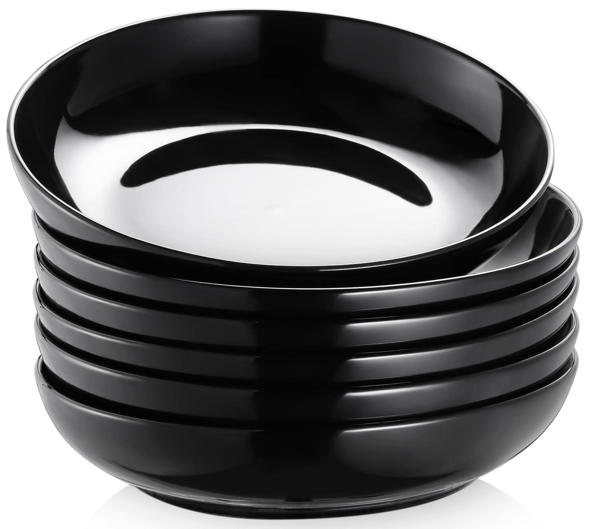 6‑Pack 30oz Ceramic Pasta Bowls, 8.5 Inch Wide Shallow Salad Soup Bowls ...