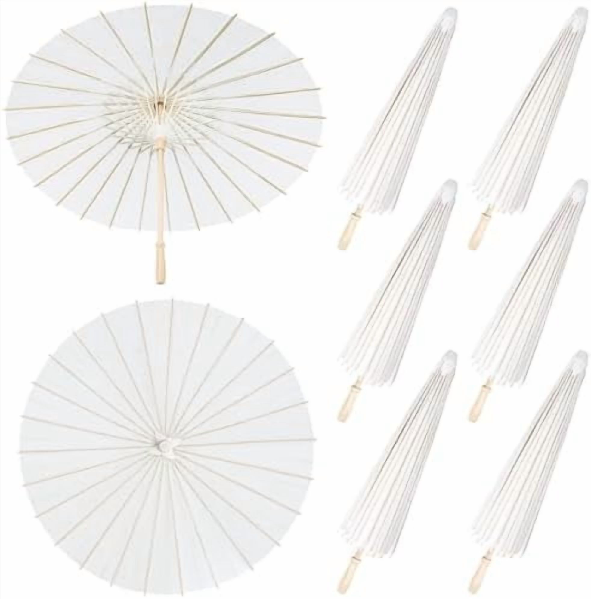 6 Pack 33 Inches Paper Umbrellas for Wedding Chinese Japanese Parasol ...