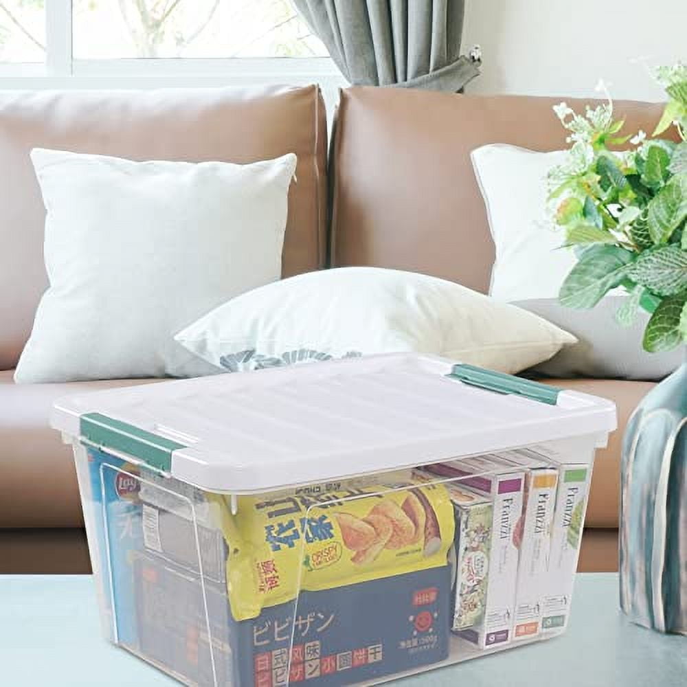 6 Pack 35 Quart Clear Container Box, Large Storage Bins with Lids ...