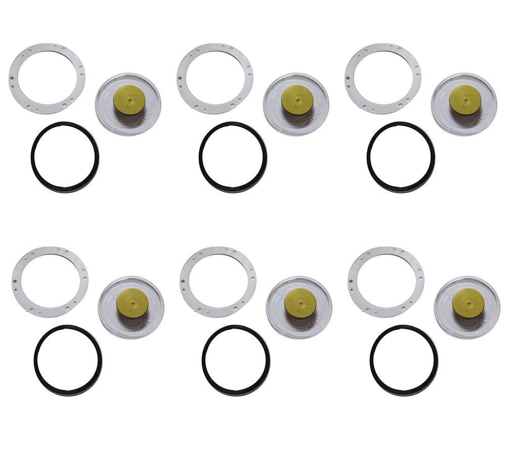 6 - Pack 3595995 Trailer Hub Cap Window Cover Kit for 3434009 Hub Caps ...