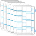 6 Pack 3600 Fishing Tackle Box with Removable Dividers Clear Plastic ...