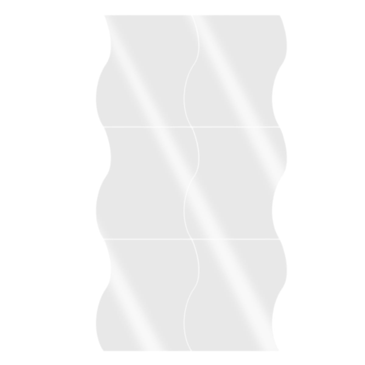 6 Pack 3D Wavy Wall Mirrors, Acrylic Wall Decor, Home Living Room ...