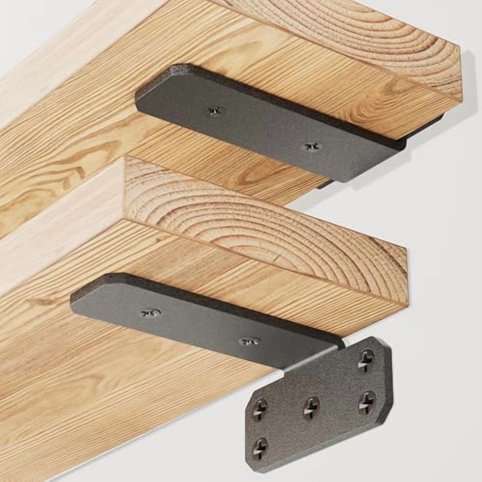 6 Pack 4" Floating Shelf Bracket, Shelves Brackets, Wood Shelving ...