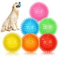 6 Pack 4.5inch Squeaky Dog Toy Balls Floating Spiky Pool Balls ...
