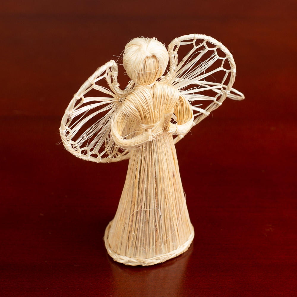 6 Pack 4" Abaca Straw Cone Angel Dolls | Handmade Festive Angel ...