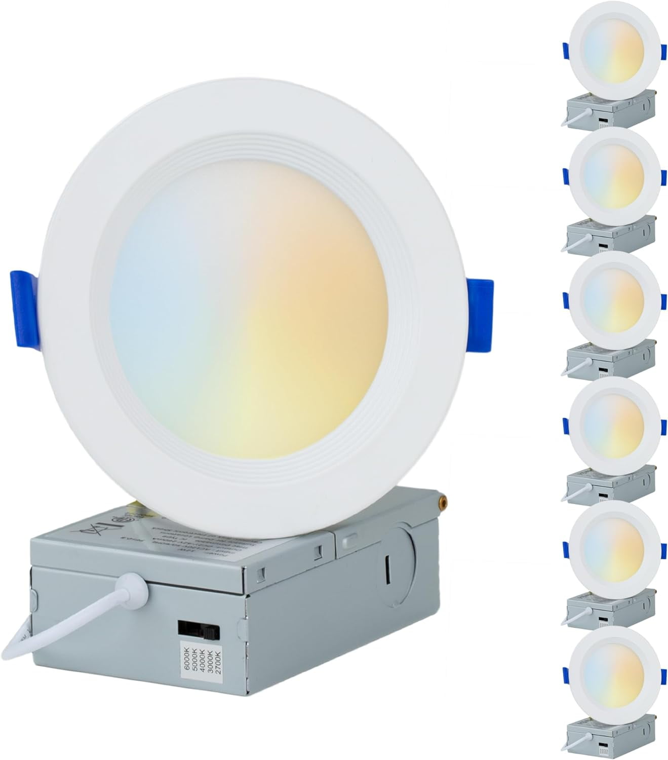 6-Pack 4-Inch 2700K-6000K Color Selectable LED, Baffle Style, Ultra ...