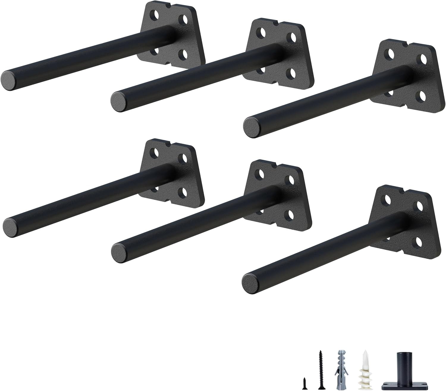 6-Pack 4 Inch Hidden Floating Shelf Bracket, Heavy Duty Blind Shelf ...