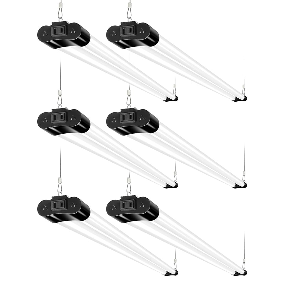 6 Pack 4FT Linkable LED Shop Light, Premiun Shop Light Fixture with ...