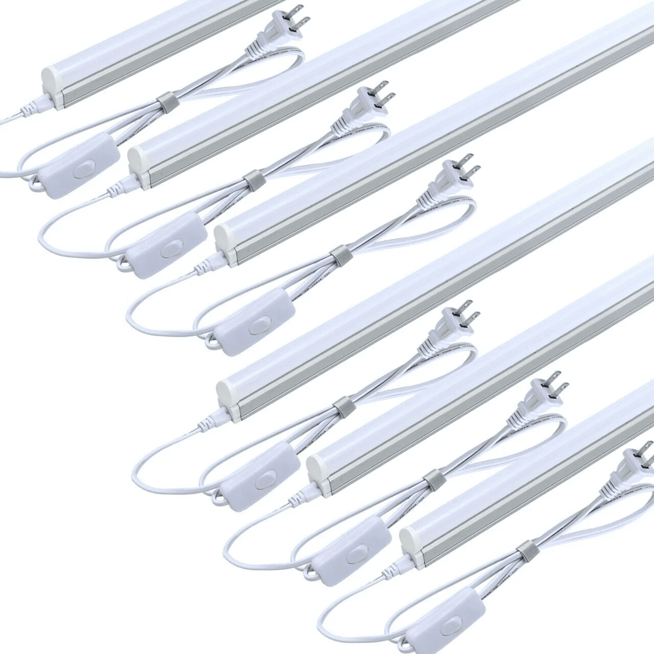 JL LED 6 Pack 4FT T5 Integrated Light, 20W 2200lm, 6000K Daylight ...