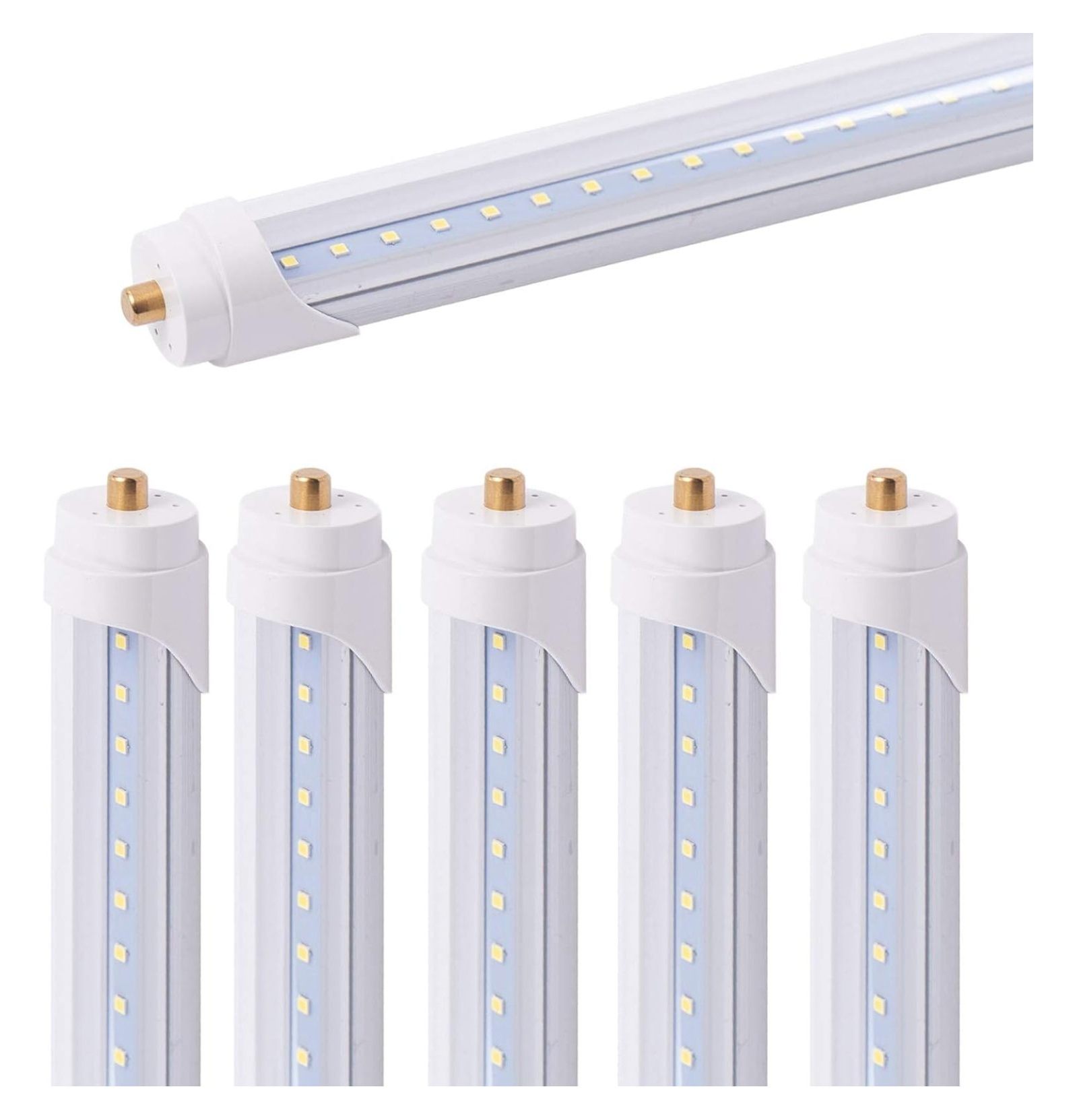 6 Pack 4ft 24w T8 LED Tube Light Shop Light White Daylight 6000k T8 LED Bulbs Ballast Bypass FA8 ...