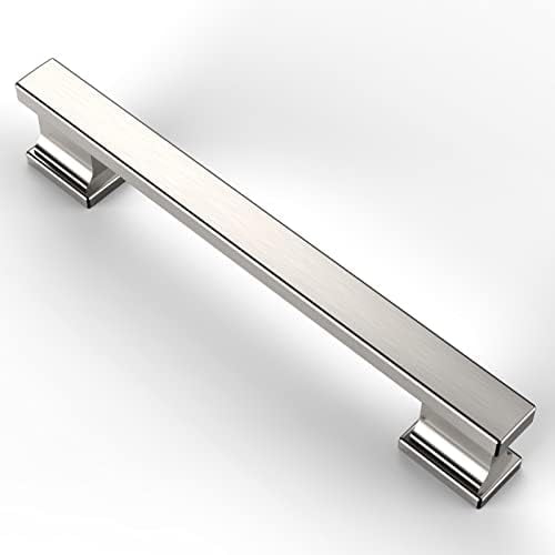 6 Pack 5 Inch(128mm) Brushed Satin Nickel Kitchen Cabinet Handles ...