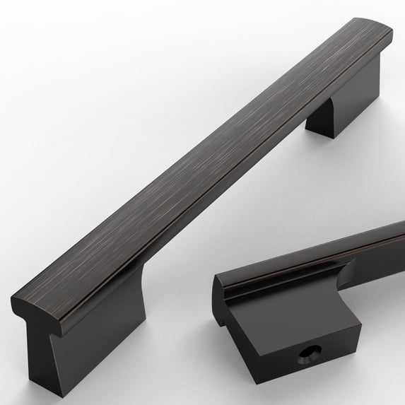 6 Pack 5 Inch(128mm) Matte Black Cabinet Pulls Kitchen Cabinet Handles ...