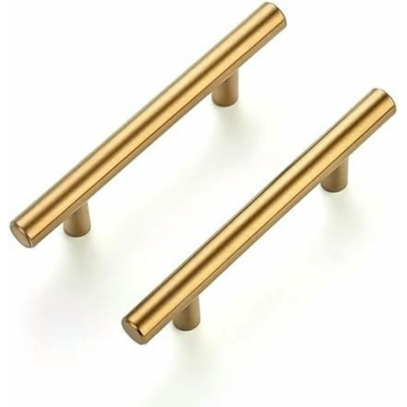 6 Pack 5 Inch Cabinet Pulls Brushed Brass Stainless Steel Kitchen ...