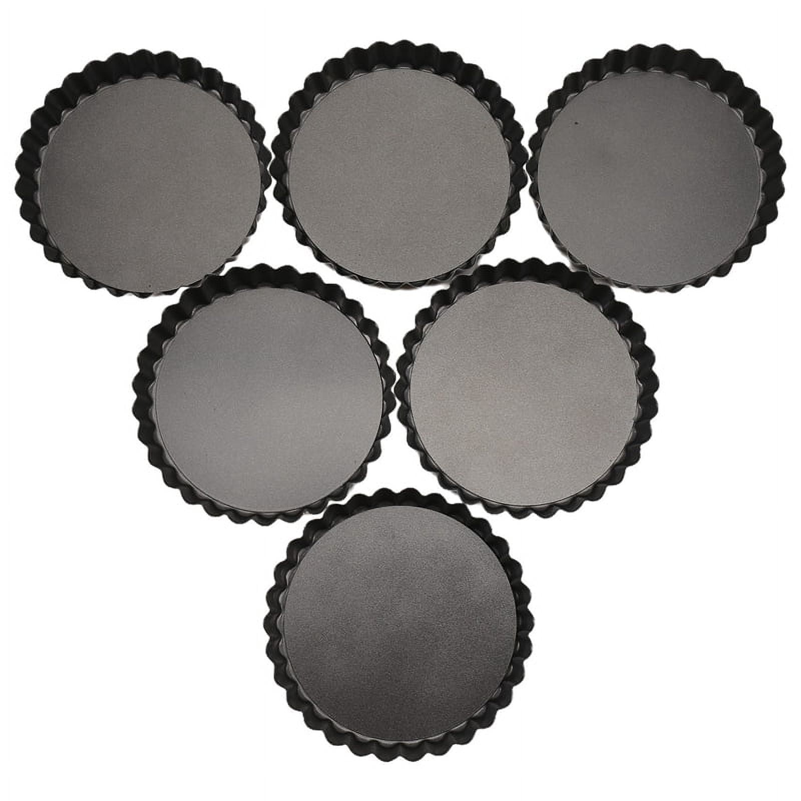 6 Pack 5 Inch Mini Tart Pans with Removable Bottom Round Nonstick ...