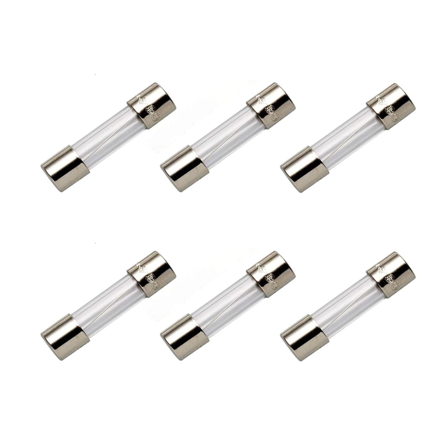 (6 Pack) 5A 125V Fast Blow Fuse, 0.2x0.78 Inch, for Outdoor Lights, Box ...