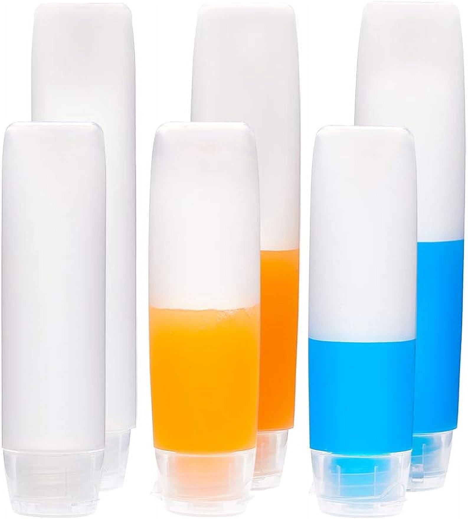6 Pack 50ml/30ml Clear Squeezable Plastic Sample Flip Cap Bottle Soft ...