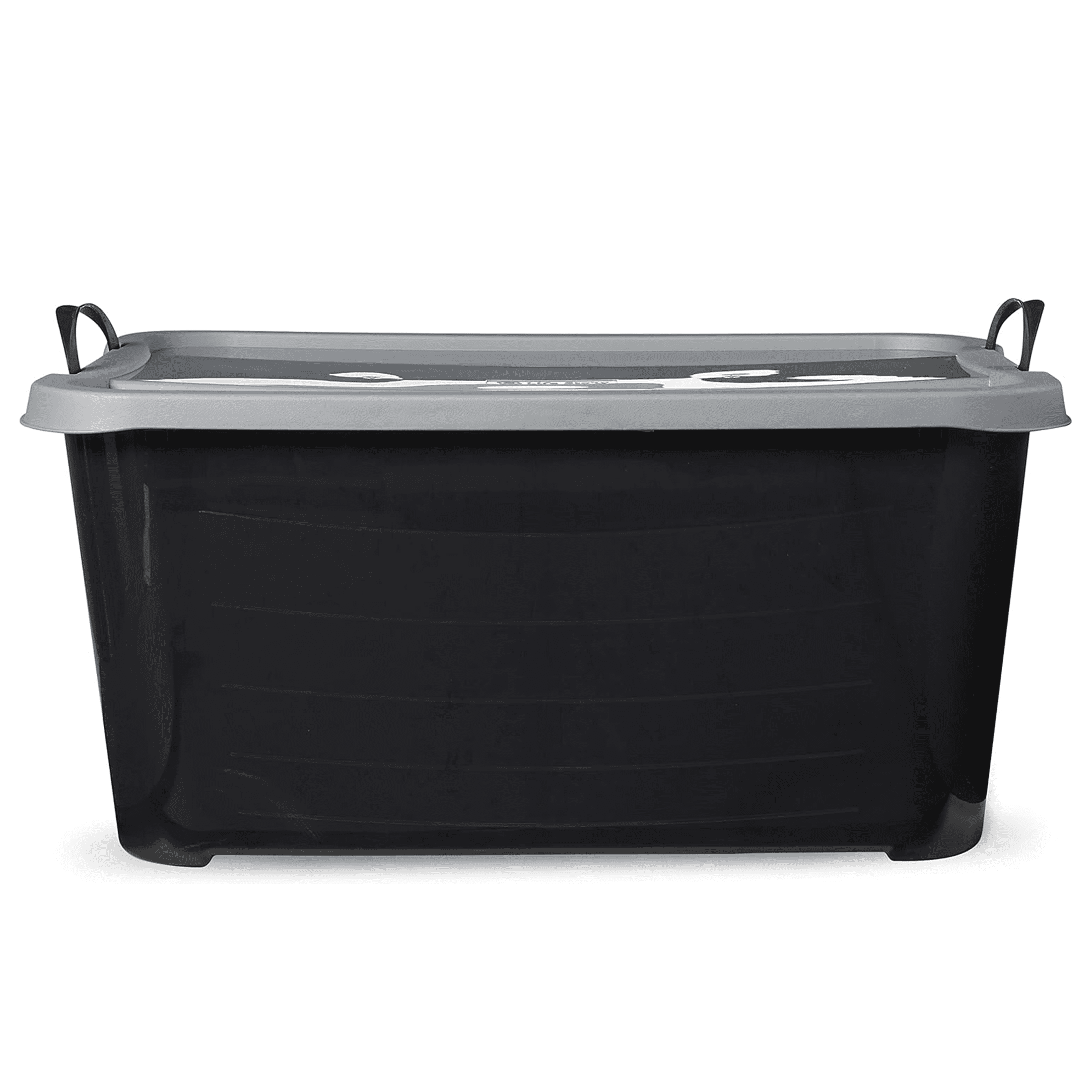 6-Pack 55 Qt Stackable Plastic Storage Bins with Snap-Lock Lids & Built ...