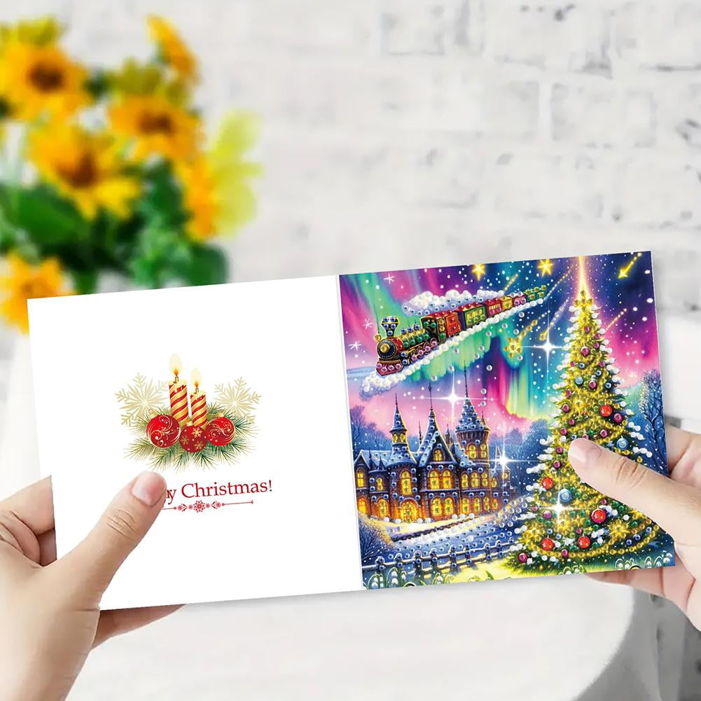 6 Pack 5D DIY Diamond Art Painting Greeting Card Kitnowman Xmas Cards ...