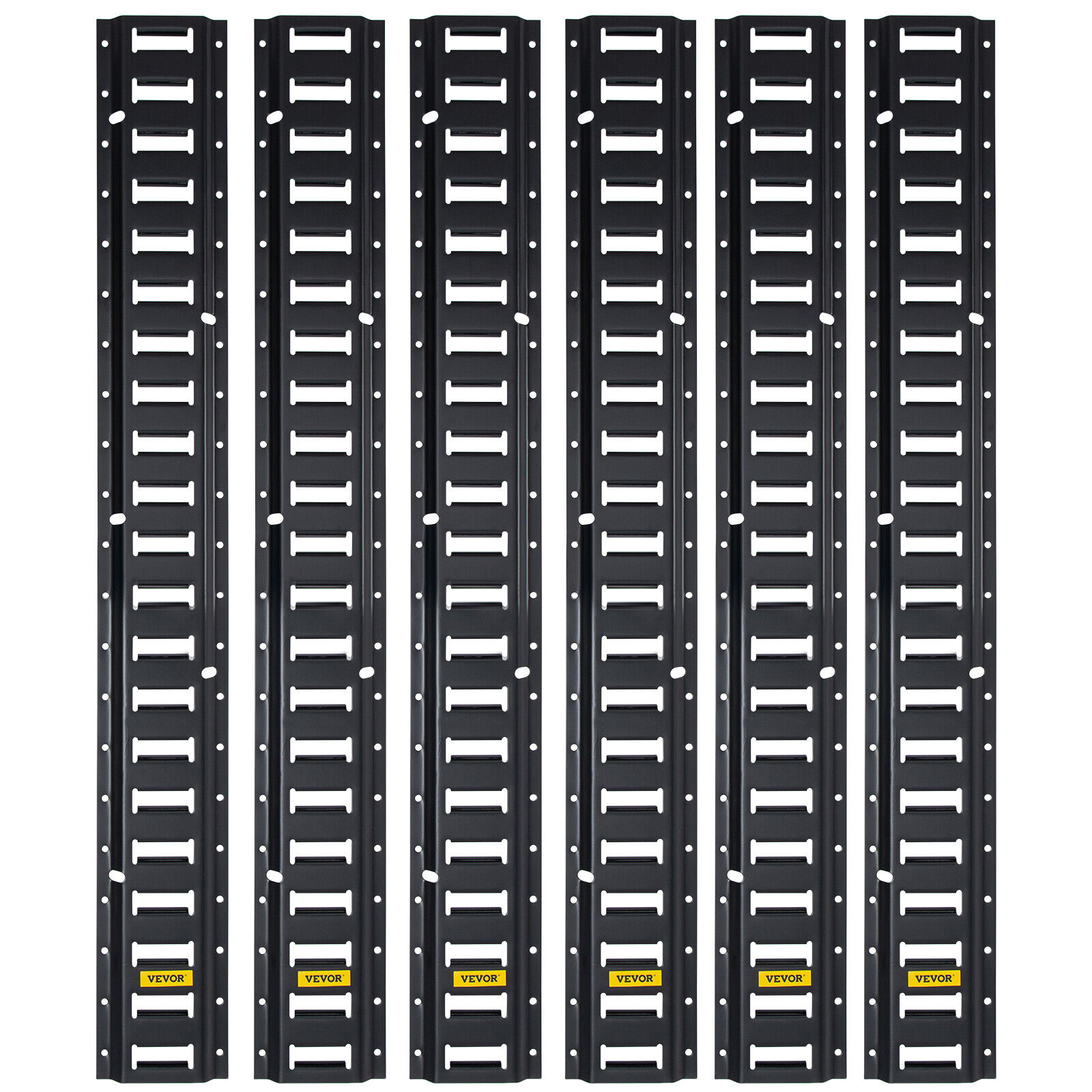 6 Pack 5ft E Track Tie Down Rails System Steel Horizontal 5' E Track ...