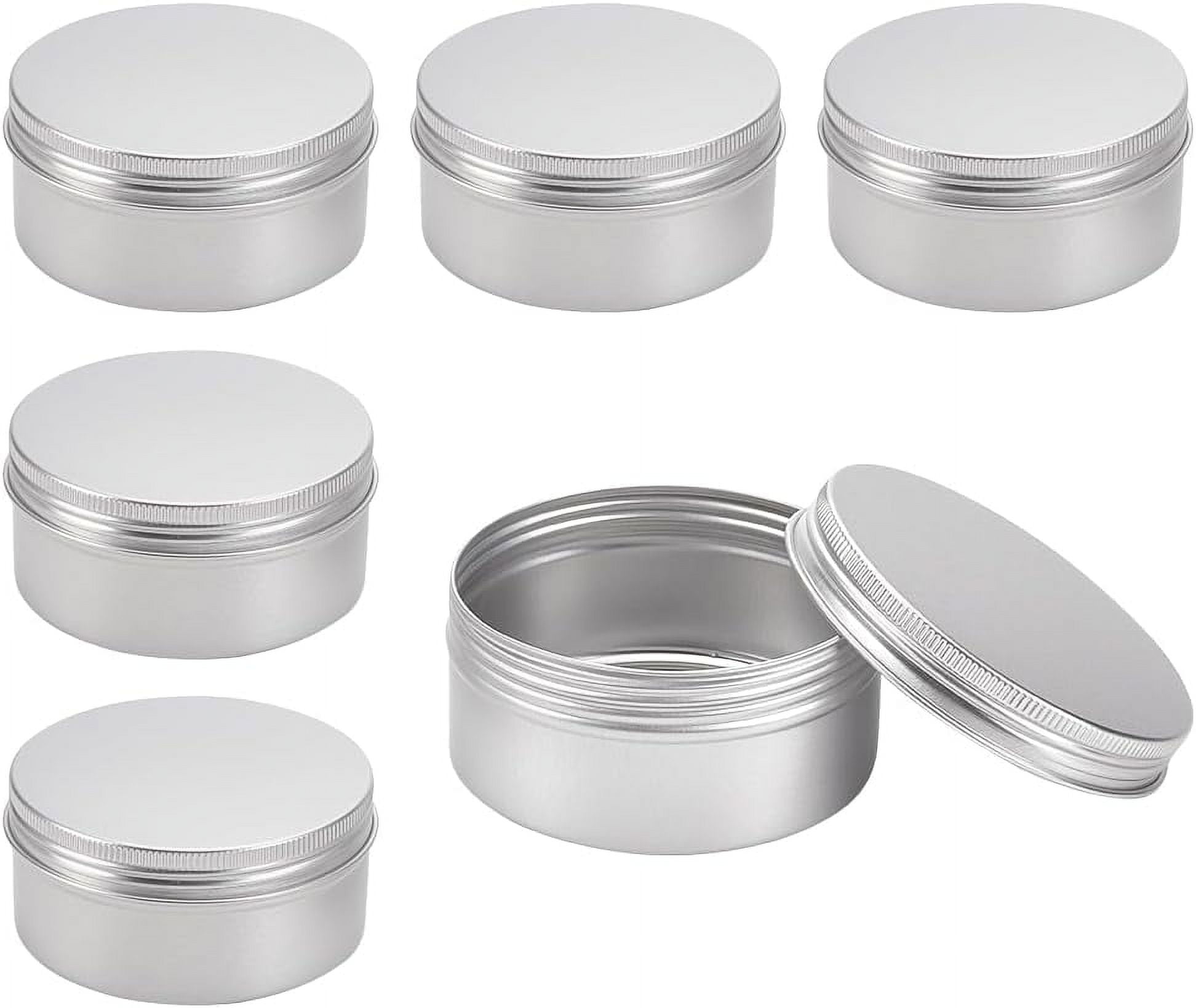 6 Pack 6.8 OZ Tin Cans Screw Top Round Aluminum Cans Screw Lid ...