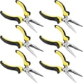6 Pack 6 Inch Needle Nose Pliers, Spring Loaded Long Nose Pliers with ...