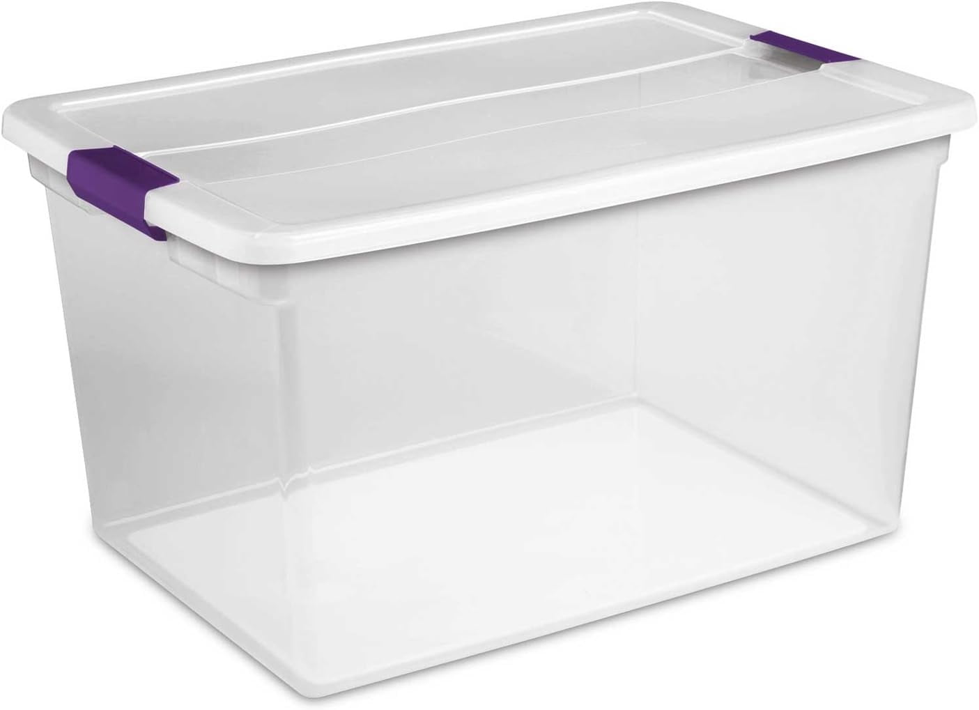 6-Pack 66 Qt Clear View Latch Storage Box - Stackable Bin with Latching ...