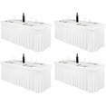 6 Pack 6Ft Spandex Table Skirt Fitted White Stretch Tablecloth,One ...