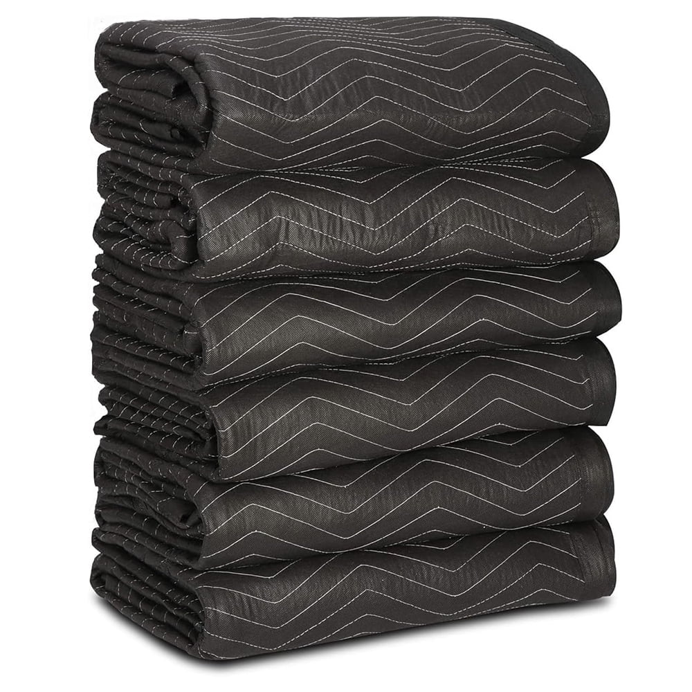 6-Pack 72 x 80’’ Moving Packing Blankets, Heavy Duty Versatile Moving ...