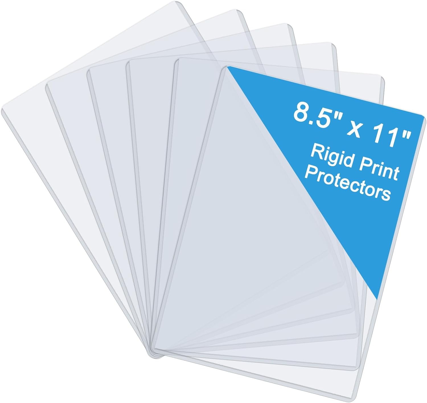 6 Pack 8.5" x 11" Rigid Print Protectors, Clear Waterproof Hard Plastic ...