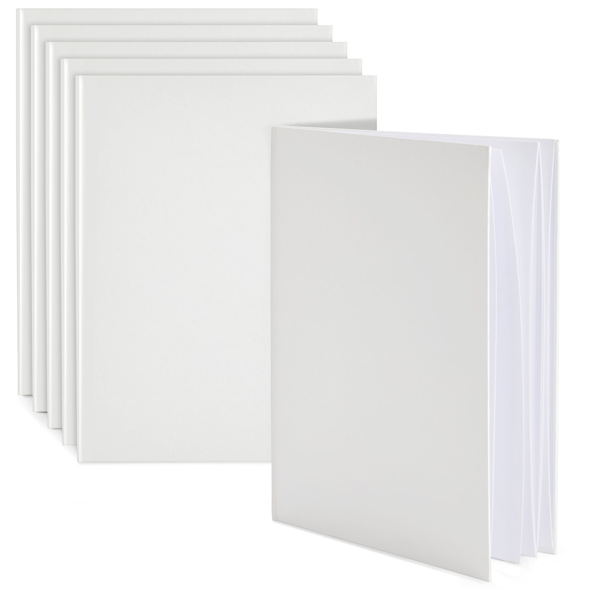 6 Pack 8.5x11 inch White Blank Hardcover Books to Write Stories ...